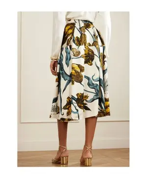 Erdem Floral Print Midi Skirt - No