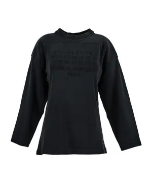 MAISON MARGIELA Long-sleeved Crewneck Sweatshirt - Black