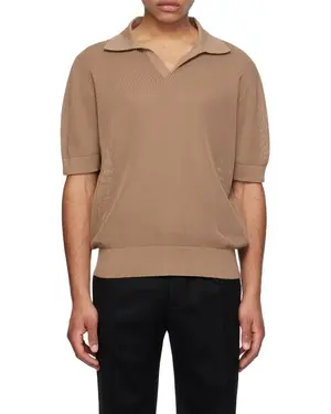 Dolce & Gabbana Dolce Gabbana Openwork V-neck Polo Shirt