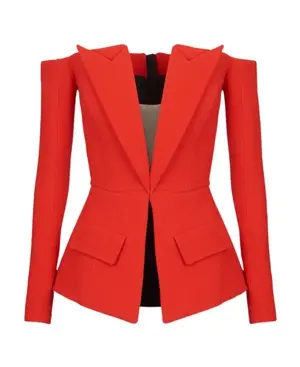 Balmain Off-the-shoulder Peplum Top With Deep V-neck