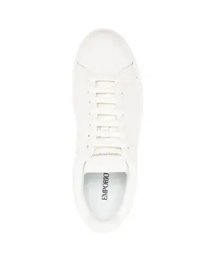 Emporio Armani Round Toe Lace-up Sneakers