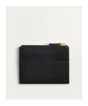 Valentino Garavani Vlogo Signature Zip-up Card Case - Black
