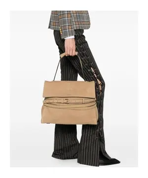 Moschino Flap Shoulder Bag - Beige