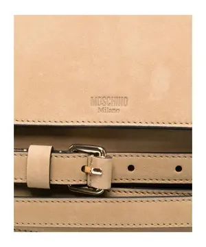 Moschino Flap Shoulder Bag - Beige