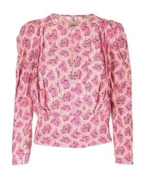 Isabel Marant Étoile Long Puff-sleeved Floral Blouse
