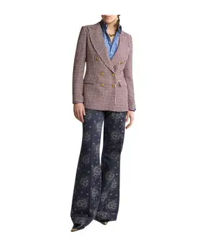 Etro Houndstooth Double-breasted Blazer