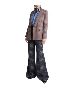 Etro Houndstooth Double-breasted Blazer