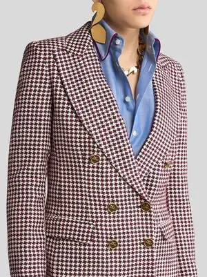 Etro Houndstooth Double-breasted Blazer