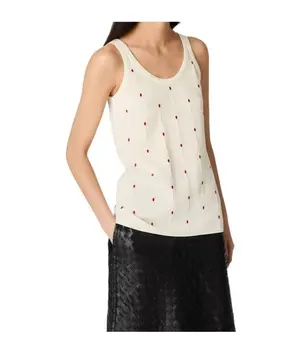 Bottega Veneta Embroidered Matches Tank Top