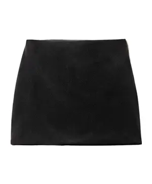 Miu Miu Embroidered Logo Zip-up Mini Skirt