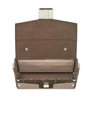 Fendi Ff Soft Trunk Baguette - Nude