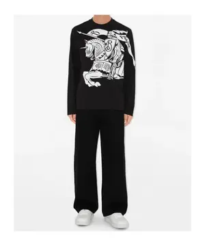 Burberry Ekd Crewneck Long Sleeved T-shirt
