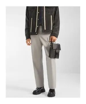 Fendi Leather Combat Boots With Side Zip