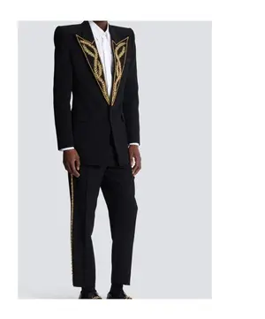 Balmain Single-breasted Jacket With Embroidered Collar