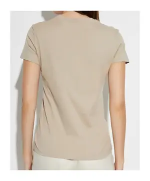 Max Mara Papaia Logo Patch Crewneck T-shirt - Light Brown