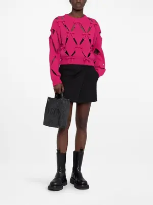 Valentino Garavani Rockstud Embellished Logo Tote Bag