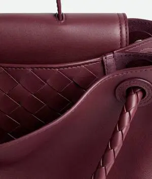 Bottega Veneta Braided Drawstring Shoulder Bag - Red
