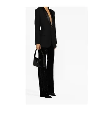 Saint Laurent Wide-leg Velvet Trousers