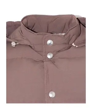 Eleventy Hooded Padded Vest - Brown