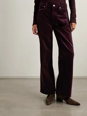 Citizens Of Humanity Annina Cotton-blend Corduroy Wide-leg Pants - Black
