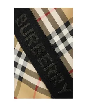 Burberry Logo Detailed Vintage Checked Bra Top - White