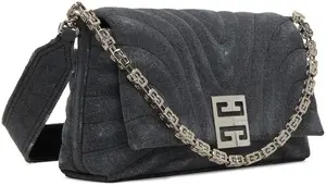 Givenchy 4g Plaque Quilted Denim Small Shoulder Bag