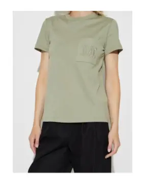 Max Mara Papaia Embroidered Logo Crewneck T-shirt - Green