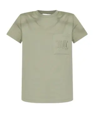 Max Mara Papaia Embroidered Logo Crewneck T-shirt - Green