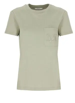 Max Mara Papaia Embroidered Logo Crewneck T-shirt - Green