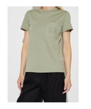 Max Mara Papaia Embroidered Logo Crewneck T-shirt - Green