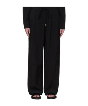 Studio Nicholson Drawstring Straight-leg Trousers - Black