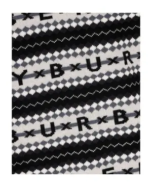 Burberry Fair Isle Knit Wool Cardigan