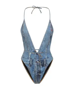 DIESEL® Halter Neck High-leg One-piece Swimsuit