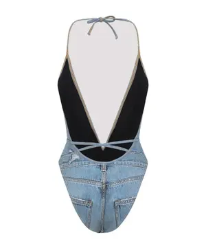 DIESEL® Halter Neck High-leg One-piece Swimsuit