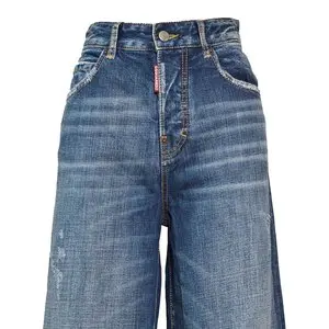 Dsquared2 Distressed Wide-leg Denim Jeans