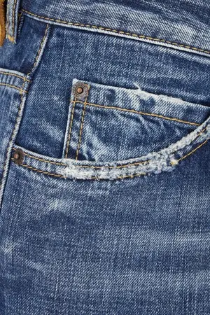 Dsquared2 Distressed Wide-leg Denim Jeans