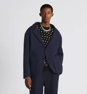 Dior Off-the-shoulder Jacket With Angled Lapels