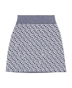 Burberry Monogram Jacquard Knitted Mini Skirt