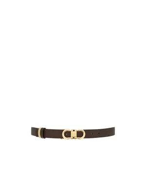 FERRAGAMO Gancini Reversible Belt - Moore Coffee/stone