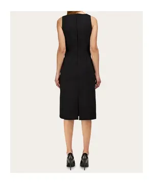 FERRAGAMO Sleeveless Corseted Midi Dress