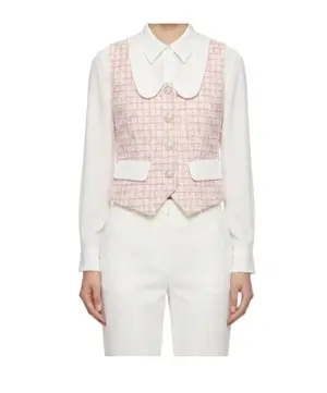 Marissa Chiara Sleeveless Vest With Button Closure