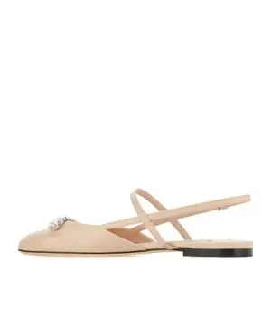 JIMMY CHOO Square Toe Mules With Slingback And Adjustable Ankle