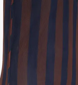 Fendi Pequin Stripe Tulle Maxi Dress