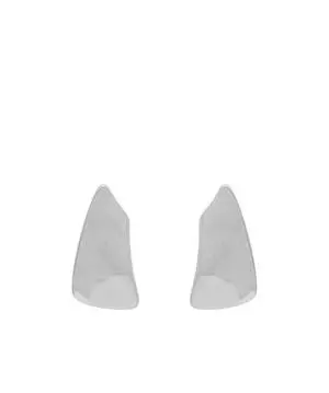 Saint Laurent Asymmetric Fan-shaped Comet Earrings - Gray