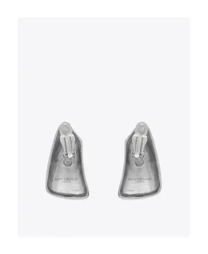 Saint Laurent Asymmetric Fan-shaped Comet Earrings