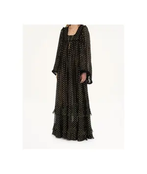 Chloé Ruffled Extra-long Dress With Long Sleeves