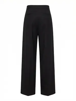 Jacquemus Pleated Wide-leg Trousers - Black