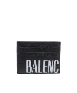 Balenciaga Logo Printed Card Holder - White