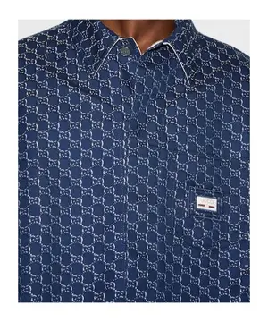 Gucci Monogrammed Long-sleeve Shirt