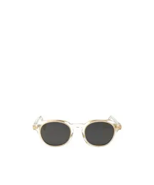 Zegna Geometric Frame Sunglasses - Black